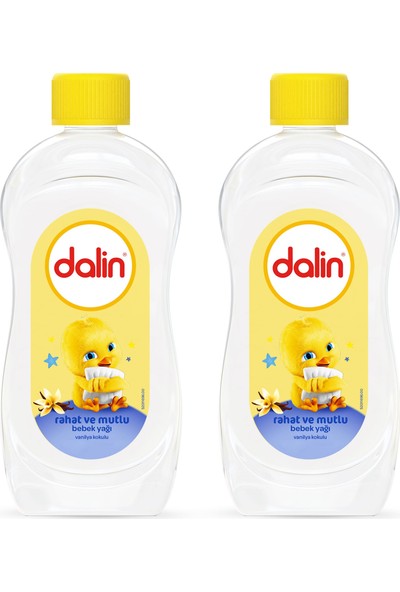 Dalin Rahat ve Mutlu Vanilya Kokulu Bebek Yağı 300 ml x 2 Adet Dalin Rahat ve Mutlu Vanilya Kokulu Bebek Yağı 300 ml x 2 Adet