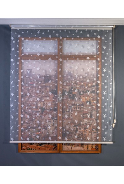 Aniper Çift Mekanizmalı Kırık Beyaz Yıldız Desenli Tül Stor Perde 80 x 200 cm Aniper Çift Mekanizmalı Kırık Beyaz Yıldız Desenli Tül Stor Perde 80 x 200 cm