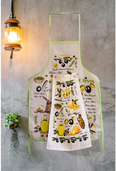 Dux Concept Havlulu Muşambalı Su Geçirmez Mutfak Önlüğü