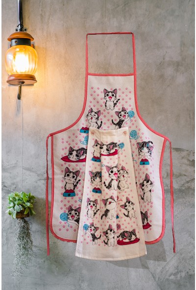 Dux Concept Havlulu Muşambalı Su Geçirmez Mutfak Önlüğü