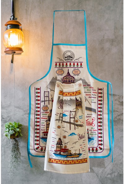 Dux Concept Havlulu Muşambalı Su Geçirmez Mutfak Önlüğü