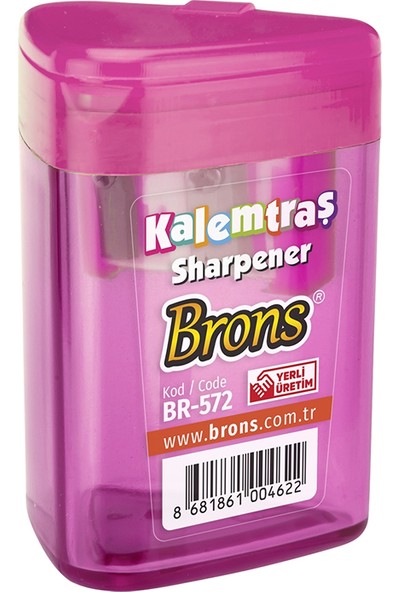 Brons BR-572 Üçgen Hazneli Kalemtraş