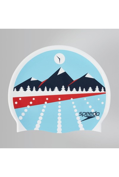 Speedo Slogan Print Yüzücü Bonesi