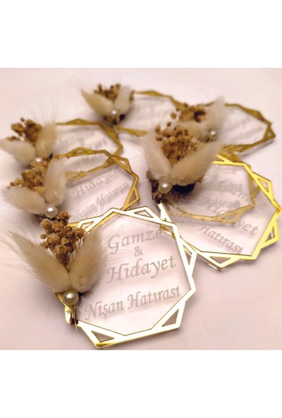 Naciden 50 Adet Söz Nişan Nikah Hediyelik Prizma Magnet