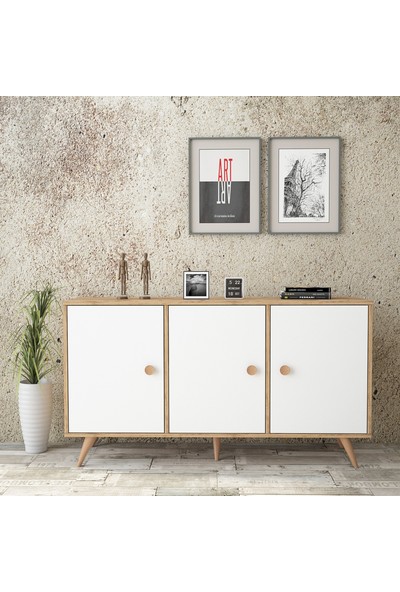 Robin Home Arya Yemek Masası Konsol Ahşap Ayak, 3 Kapak, Çam-Beyaz-Kayın AR12-211 Robin Home Arya Yemek Masası Konsol Ahşap Ayak, 3 Kapak, Çam-Beyaz-Kayın AR12-211