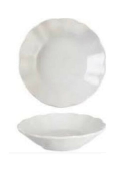 Güral Acem Çay Tabağı 10 cm Beyaz 6'lı