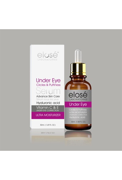 Elose Göz Altı Serumu Torbaları ve Morluk Giderici Serum 50 ml Elose Göz Altı Serumu Torbaları ve Morluk Giderici Serum 50 ml