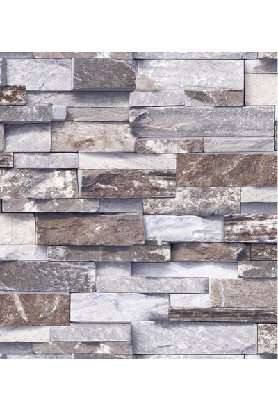 Fncconcept Kahve Taş Desenli 3 Boyutlu Duvar Kağıdı + Tutkal Fncconcept Kahve Taş Desenli 3 Boyutlu Duvar Kağıdı + Tutkal