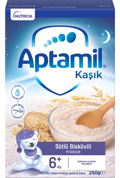 Aptamil Sütlü Bisküvili Tahıl Bazlı Kaşık Maması 250 g 6-36 Ay Aptamil Sütlü Bisküvili Tahıl Bazlı Kaşık Maması 250 g 6-36 Ay
