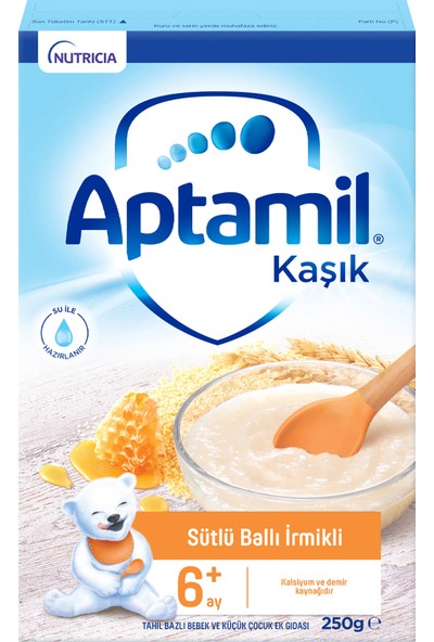 Aptamil Sütlü Ballı İrmikli Tahıl Bazlı Kaşık Maması 250 g 6-36 Ay