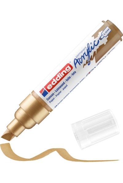 Edding 5000 Kalın Uçlu Akrilik Markör - Altın - 5-10 Mm’Lik Kesik Uç Edding 5000 Kalın Uçlu Akrilik Markör - Altın - 5-10 Mm’Lik Kesik Uç