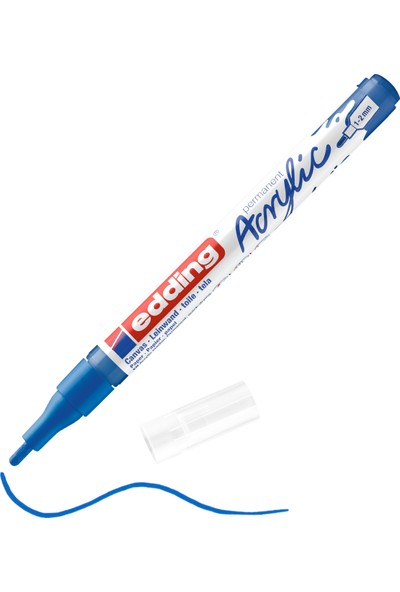 Edding 5300 İnce Uçlu Akrilik Markör - Anzer Mavi - 1-2 Mm’Lik İnce Yuvarlak Uç Edding 5300 İnce Uçlu Akrilik Markör - Anzer Mavi - 1-2 Mm’Lik İnce Yuvarlak Uç