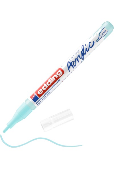 Edding 5300 İnce Uçlu Akrilik Markör - Pastel-Mavi - 1-2 Mm’Lik İnce Yuvarlak Uç Edding 5300 İnce Uçlu Akrilik Markör - Pastel-Mavi - 1-2 Mm’Lik İnce Yuvarlak Uç