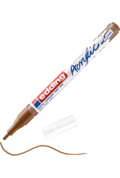 Edding 5300 İnce Uçlu Akrilik Markör - Fındık Kahvesi - 1-2 Mm’Lik İnce Yuvarlak Uç Edding 5300 İnce Uçlu Akrilik Markör - Fındık Kahvesi - 1-2 Mm’Lik İnce Yuvarlak Uç