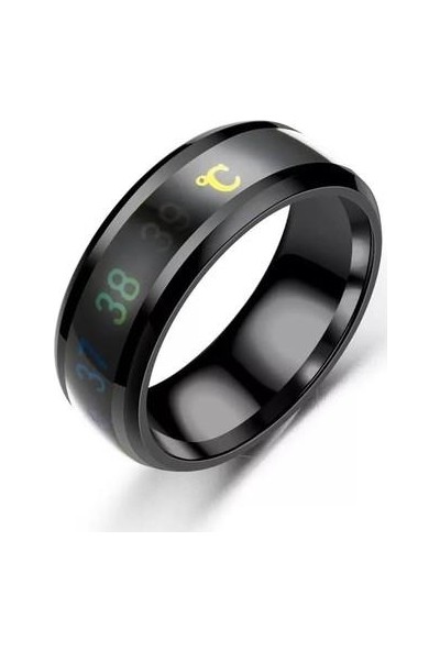 Victorious Akıllı Ateş Ölçer Paslanmaz Çelik 7 Numara Siyah Yüzük Victorious Akıllı Ateş Ölçer Paslanmaz Çelik 7 Numara Siyah Yüzük
