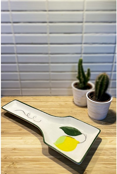 Kitchen feel Kirli Kaşıklık Limon Desen El Dekoru