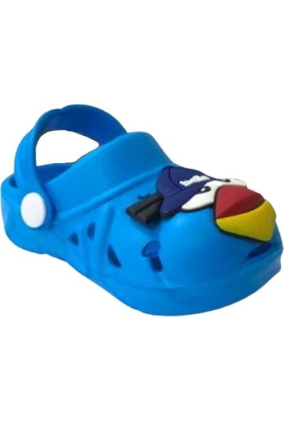 Akınalbella E109 Kızgın Kuş Bebe Mavi Çocuk Havuz Terlik Sandalet