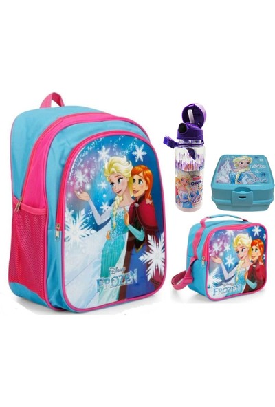 Hakan Çanta Frozen Ilkokul Çantası Beslenme Çantası Suluk ve Beslenme Kabı