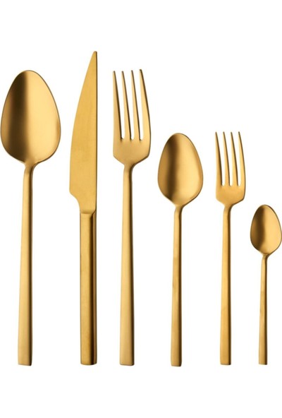 Vega 36 Parça Mat Gold Çatal Kaşık Bıçak Seti