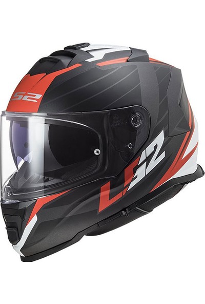 Ls2 Storm Nerve Mat Siyah-Kırmızı Kask