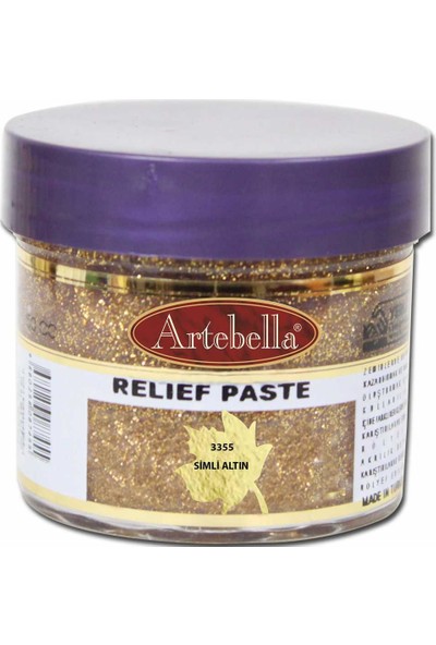 Artebella Rölyef Pasta Simli 50 cc Altın Artebella Rölyef Pasta Simli 50 cc Altın