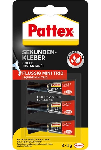 Pattex Süper Yapıştırıcı 3X1G Pattex Süper Yapıştırıcı 3X1G