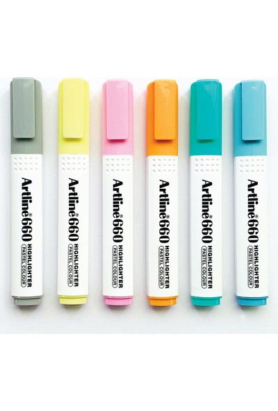 Artline 660 Fosforlu Kalem Pastel Serisi 6 Renk Set Artline 660 Fosforlu Kalem Pastel Serisi 6 Renk Set