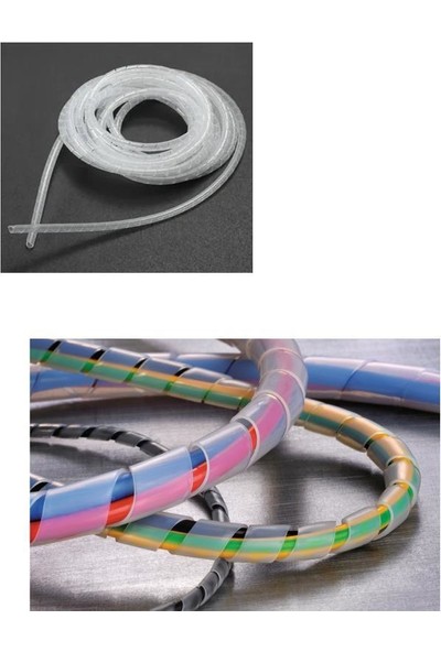 Şahnet Sprialli Şeffaf Kablo Toplayıcı Bilgisayar Kablo Tutucu 16 mm