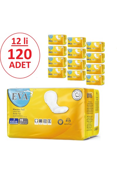 Eva Klasik Büyük Mesane Pedi 120 Adet Eva Klasik Büyük Mesane Pedi 120 Adet