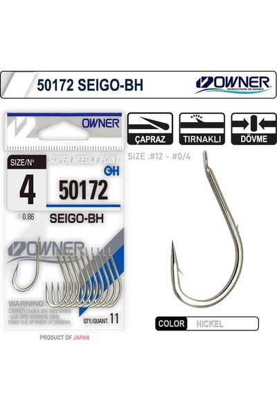 Owner 50172 Seigo-Bh Nickel White iğne Owner 50172 Seigo-Bh Nickel White iğne