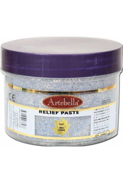 Artebella 300 Gr Simli Gümüş Rölyef Pasta - 3356 Artebella 300 Gr Simli Gümüş Rölyef Pasta - 3356