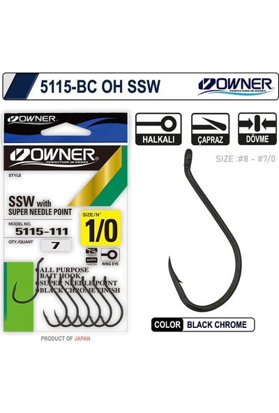 Owner 5115 Oh Ssw Black Chrome iğne