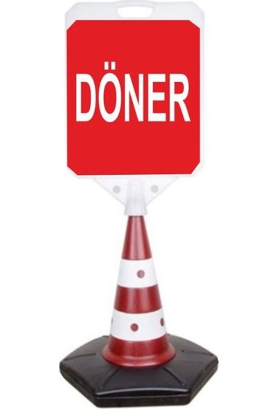 Burada Reklam ve Medikal Döner Reklam Uyarı Yönlendirme Dubası 1 Adet A+ Plastik