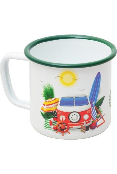 Nurgaz Ng C009 Beyaz Karavan Emaye Kamp Kupası OC520