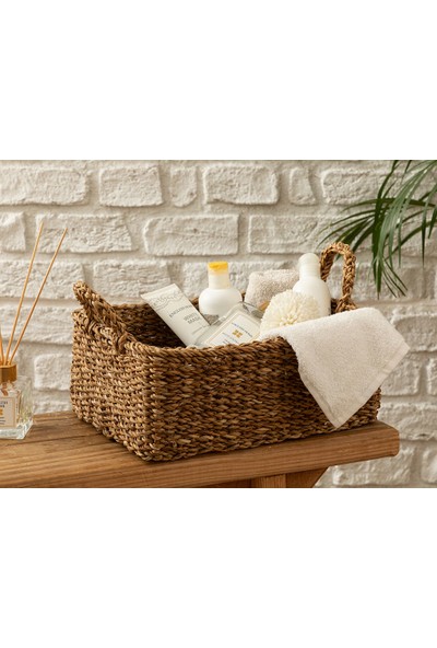 English Home Natural World Hasır Sepet 32X23X13CM Kahve