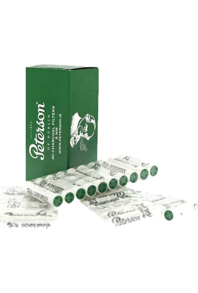 Peterson 9 mm Aktif Karbon Pipo Filtresi - 40 Adet