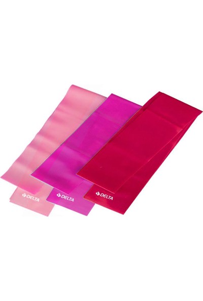 Delta 3 Adet Pilates Bandı Plates Egzersiz Direnç Lastiği Seti Delta 3 Adet Pilates Bandı Plates Egzersiz Direnç Lastiği Seti