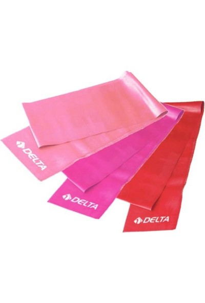 Delta 3 Adet Pilates Bandı Plates Egzersiz Direnç Lastiği Seti Delta 3 Adet Pilates Bandı Plates Egzersiz Direnç Lastiği Seti