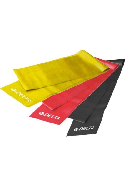 Delta 3 Adet Pilates Bandı Plates Egzersiz Direnç Lastiği Seti Delta 3 Adet Pilates Bandı Plates Egzersiz Direnç Lastiği Seti