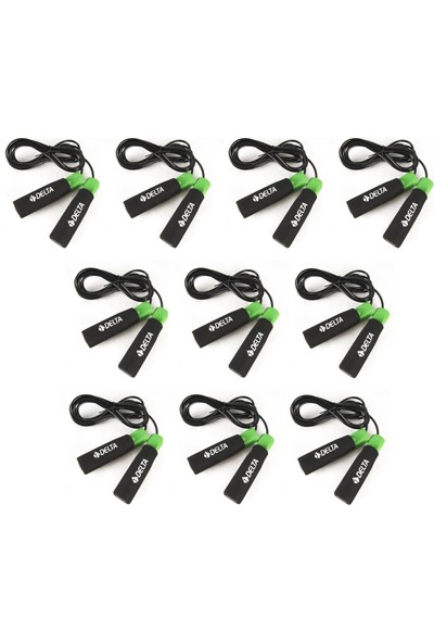 Delta 10 Adet Sünger Tutamaçlı Rulmanlı Ayarlanabilir Atlama İpi Delta 10 Adet Sünger Tutamaçlı Rulmanlı Ayarlanabilir Atlama İpi