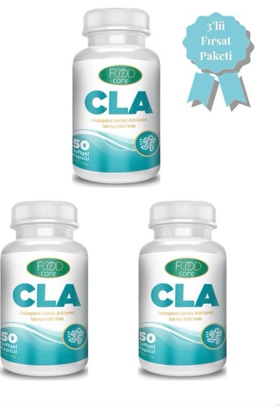 Food Core CLA Linoleic Acit 3'lü Set 50x3 Kapsül