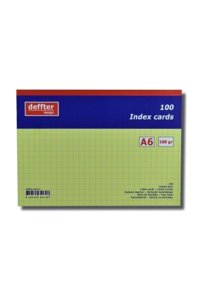Deffter Index Kartı A6 / Sarı Kareli Deffter Index Kartı A6 / Sarı Kareli