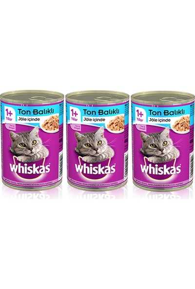 Whiskas Ton Balıklı Kedi Konservesi 400 gr 3 Adet
