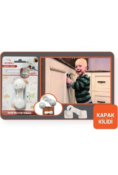 Nobel Çocuk Bebek Dolap Köşe Kapak Kilidi Vidasız 1 Li
