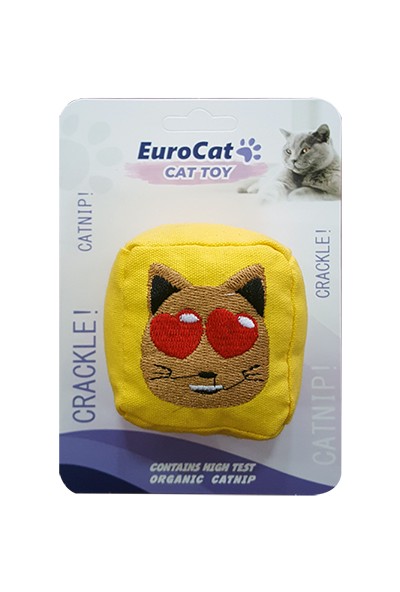 Eurocat Kedi Oyuncağı Kedi Suratlı Küp 6 cm Eurocat Kedi Oyuncağı Kedi Suratlı Küp 6 cm