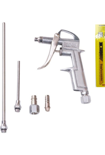 Makroyapı Kompresör Hava Üfleme Tabancası-5 Parça Hava Tabanca Seti Makroyapı Kompresör Hava Üfleme Tabancası-5 Parça Hava Tabanca Seti