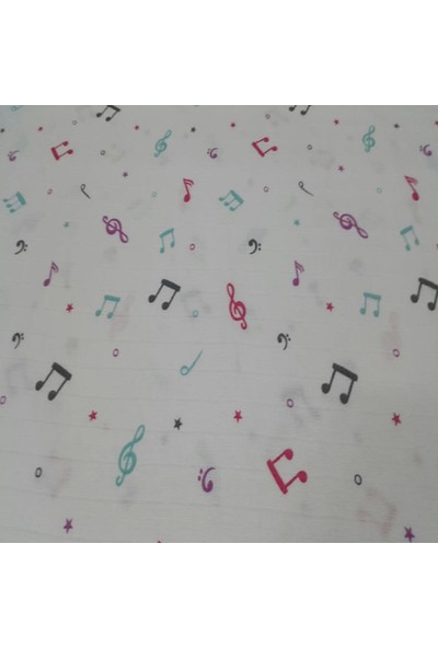 Bursa Kumaşçısı Renkli Notalar Desenli Müslin Bez Kumaş Bursa Kumaşçısı Renkli Notalar Desenli Müslin Bez Kumaş