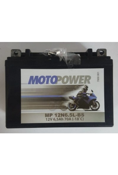 Motopower 12N6.5L-BS Bakımsız Motosiklet Aküsü