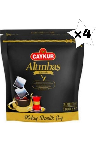 Çaykur Altınbaş Demlik Poşet Çay 5 gr 200'LÜ 4 Paket