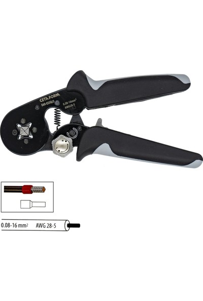 Ceta Form E69-ESSQ/2 Kablo Yüksüğü Sıkma Pensesi ( Kare) Ceta Form E69-ESSQ/2 Kablo Yüksüğü Sıkma Pensesi ( Kare)